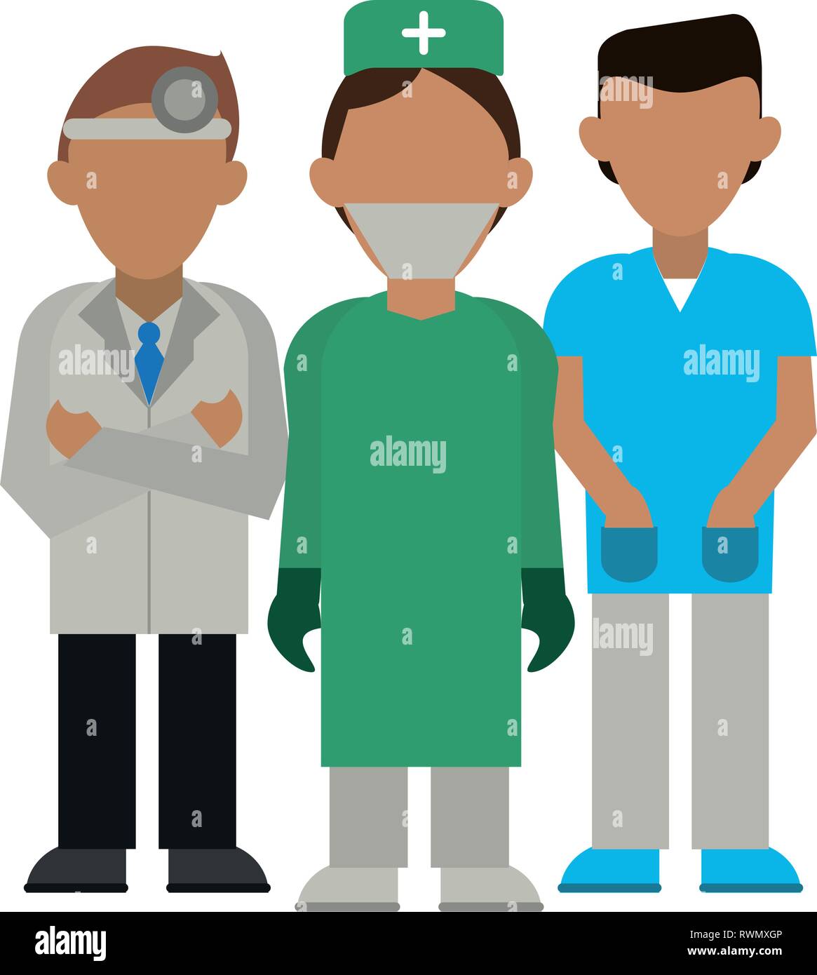 Medical teamwork avatar Stock Vector Image & Art - Alamy