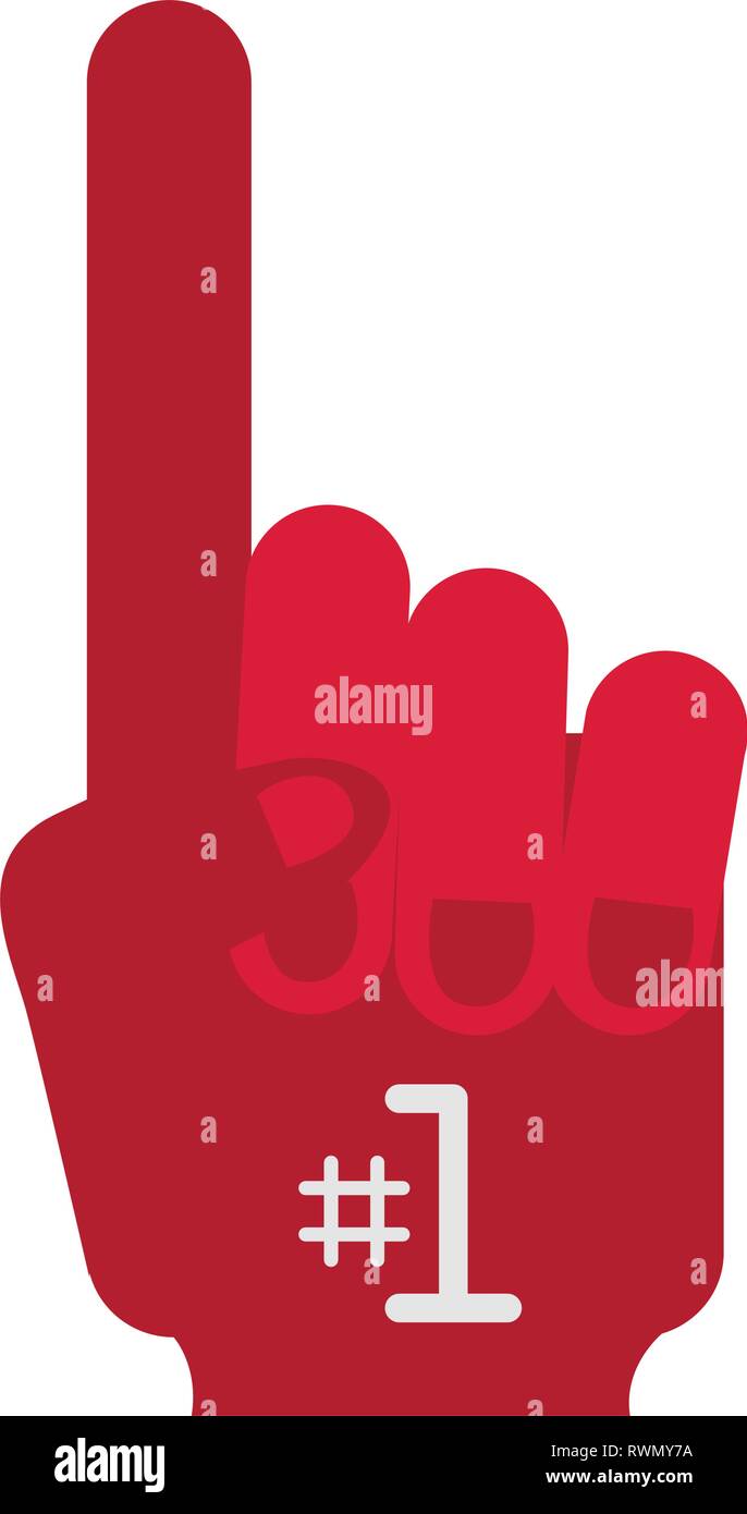 sport fan glove number one Stock Vector Image & Art - Alamy