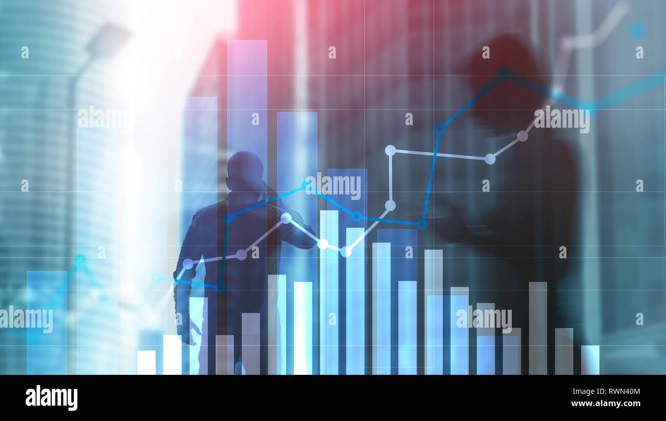 Financial growth graph. Sales increase, marketing strategy concept ...