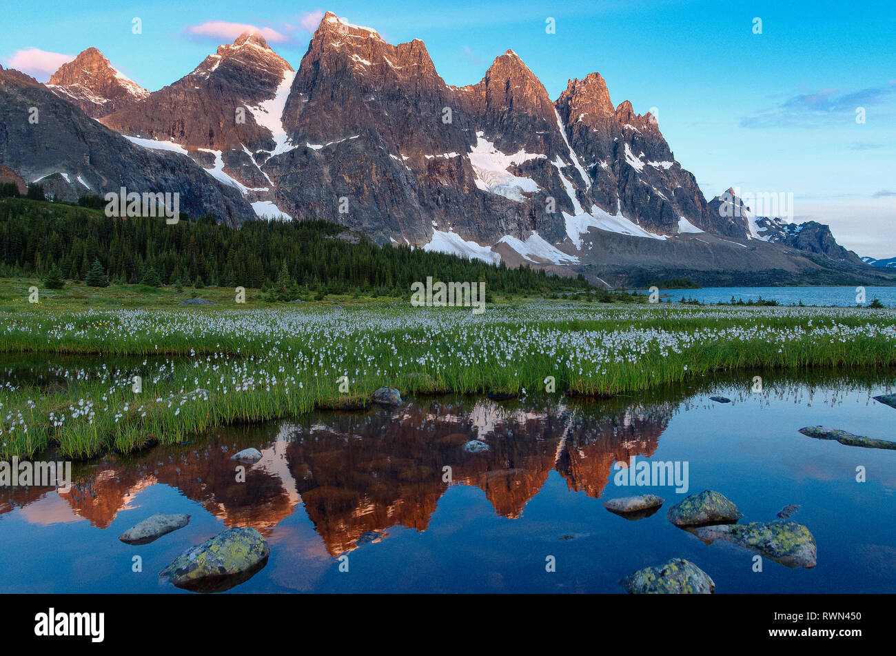 The Ramparts, Tonquin Valley trail, Jasper National Park, Alberta ...