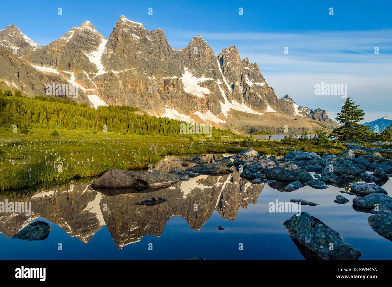 The Ramparts, Tonquin Valley trail, Jasper National Park, Alberta ...
