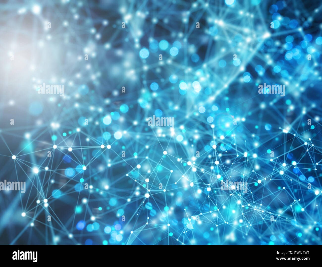 Futuristic abstract internet network background with motion effects ...