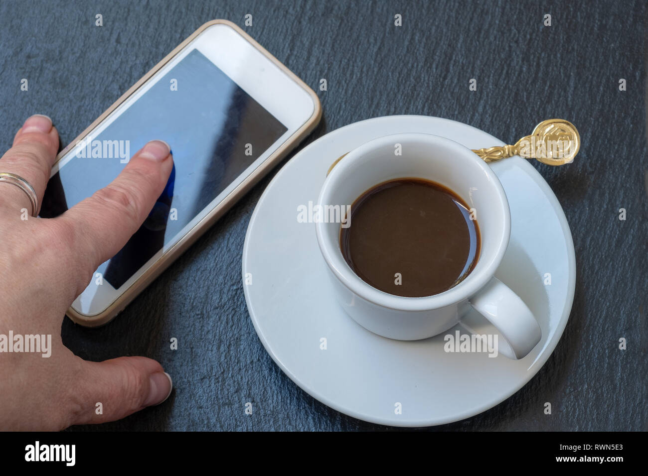 Mobile phone energy drink hi-res stock photography and images - Alamy