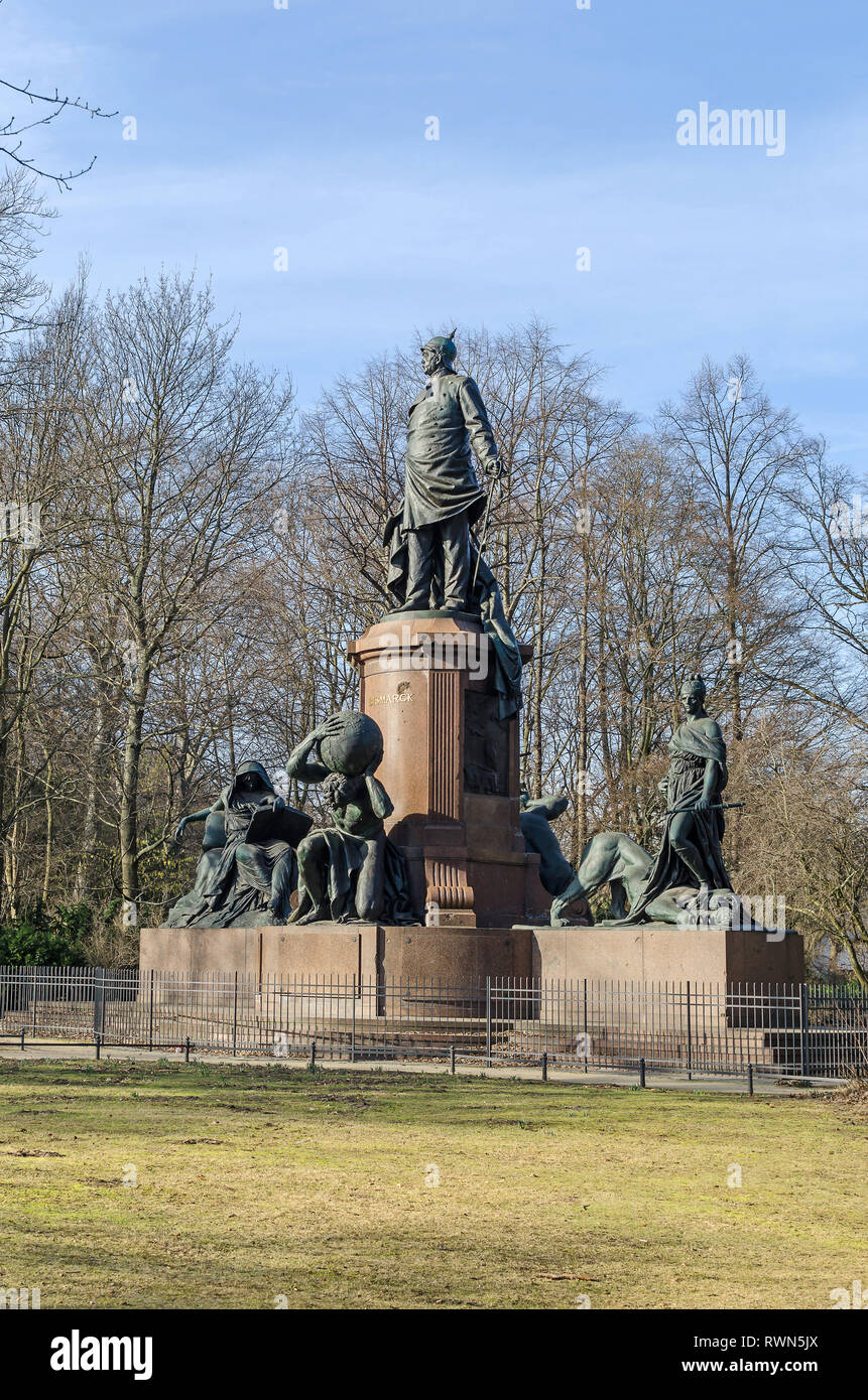 Berlin, Germany - February 17, 2019: Bismarck Memorial portraying the ...