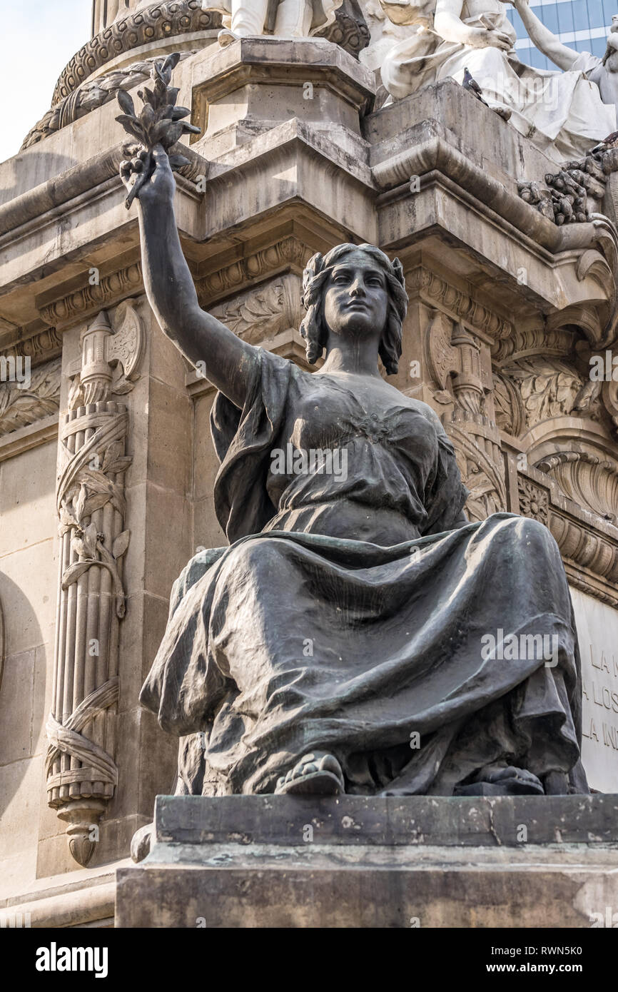 Peace Statue Independence Angel Monument Mexico City Mexico. Built in ...
