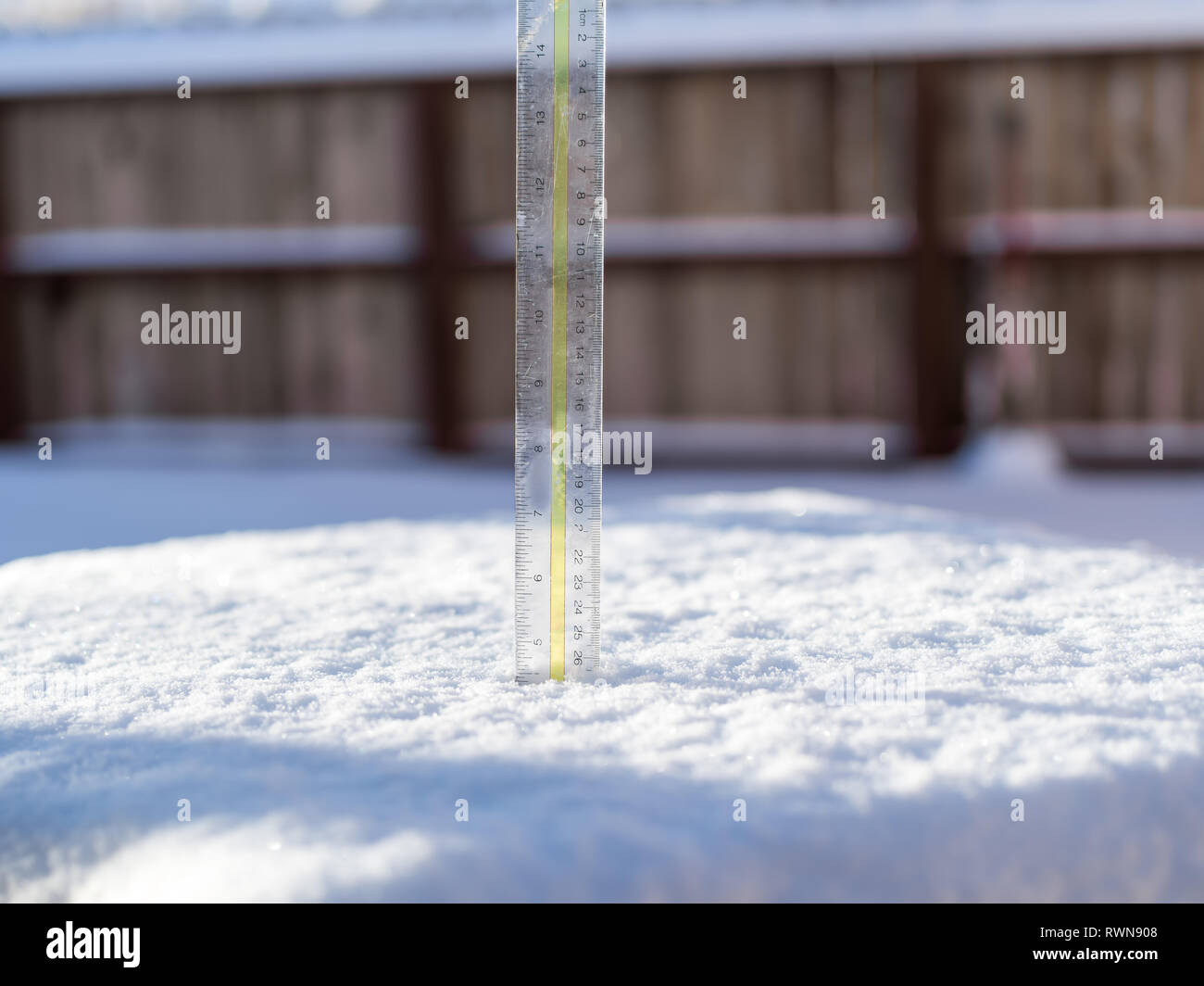 Measuring snow hi-res stock photography and images - Alamy