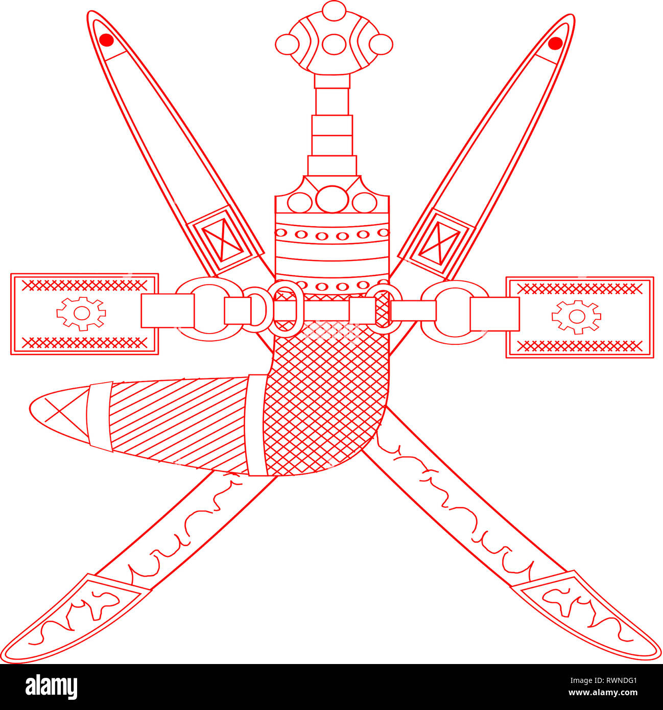 Coat of arms of the Sultanate of Oman Stock Photo - Alamy