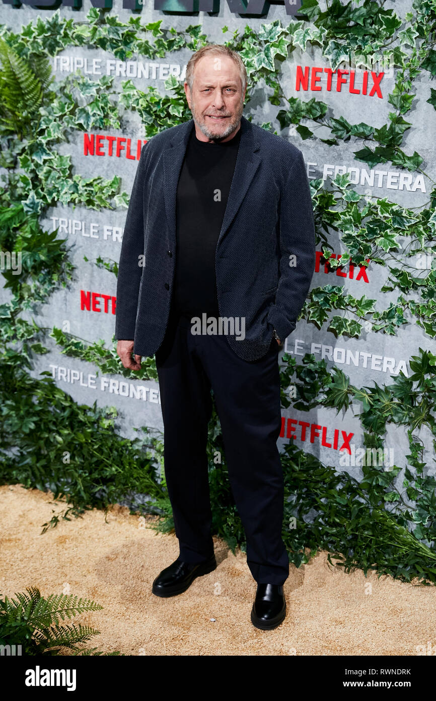 Charles Roven attends the Triple Frontera premiere at Callao City ...
