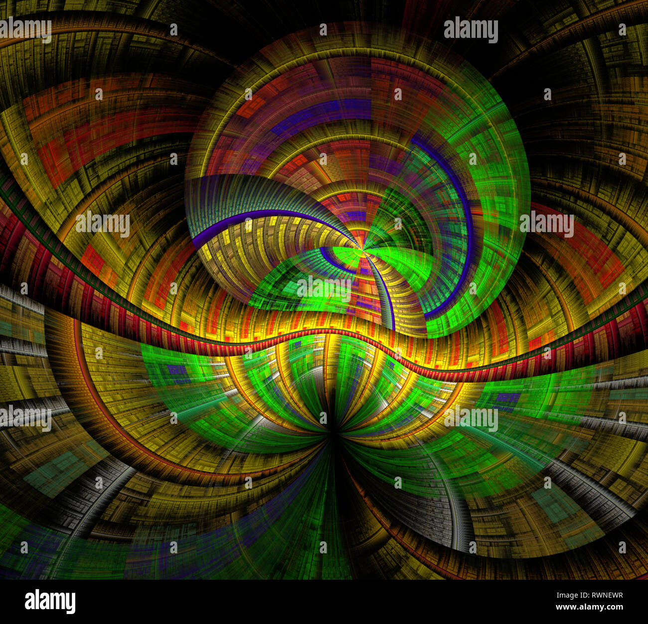 The fantasy worlds of fractals. Fractal image of magical shapes and ...