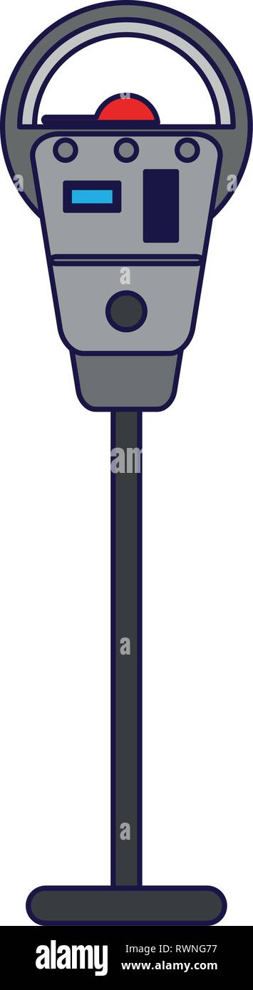 Parking meter device symbol blue lines Stock Vector Image & Art - Alamy