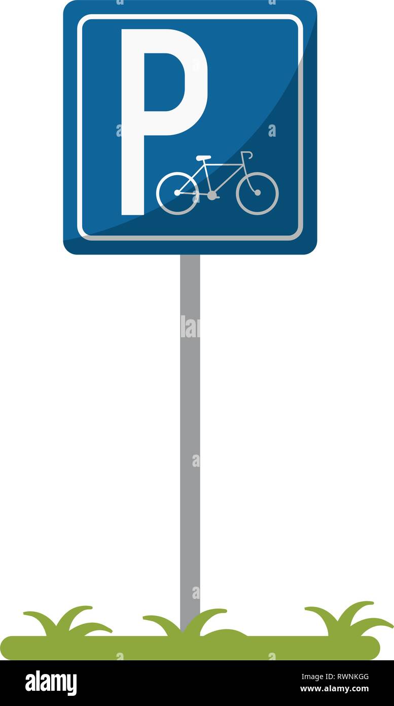 Bicycle parking zone sign Stock Vector Image & Art - Alamy