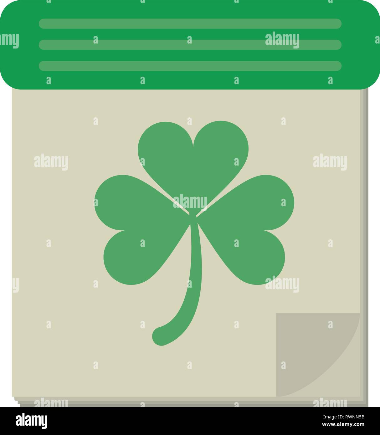 St patricks calendar with clover symbol Stock Vector Image & Art - Alamy