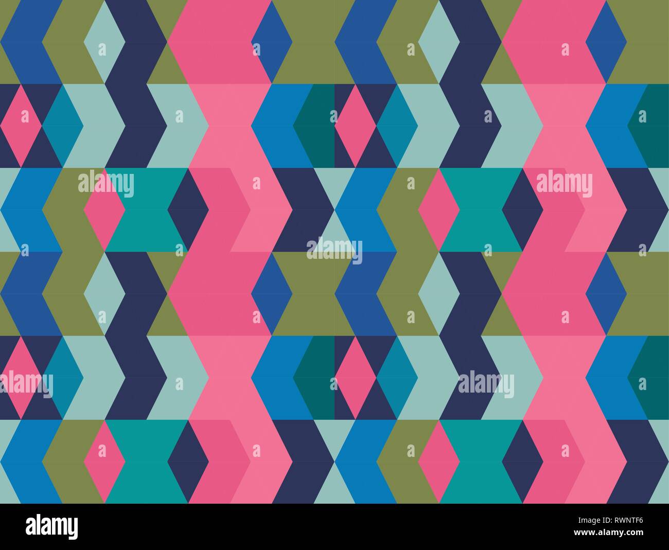 Vector colorful geometric shapes seamless pattern background Stock ...