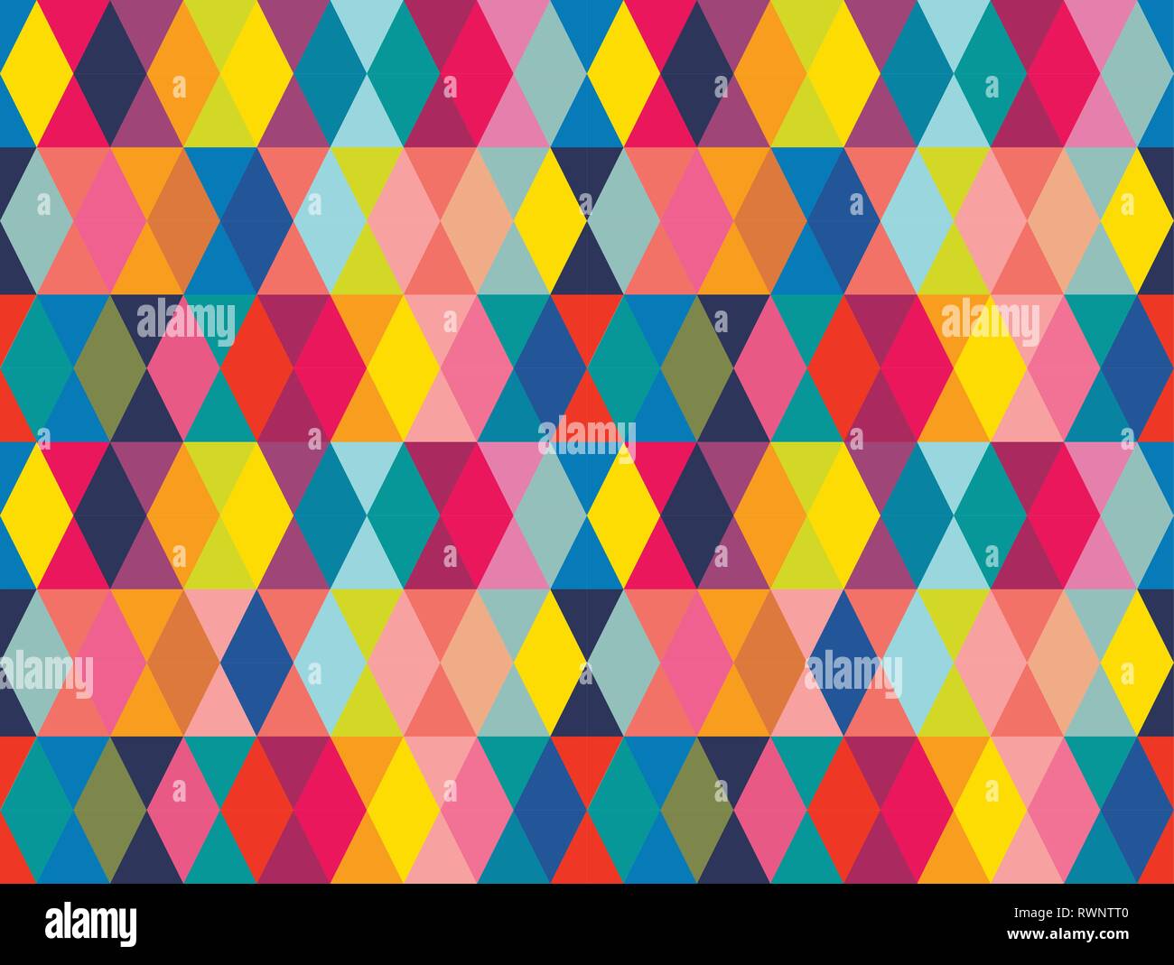 Vector colorful geometric shapes seamless pattern background Stock ...