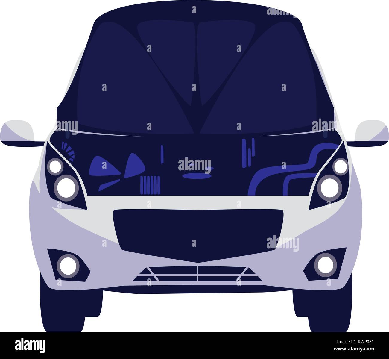car vehicle sedan front vector illustration design Stock Vector Image ...