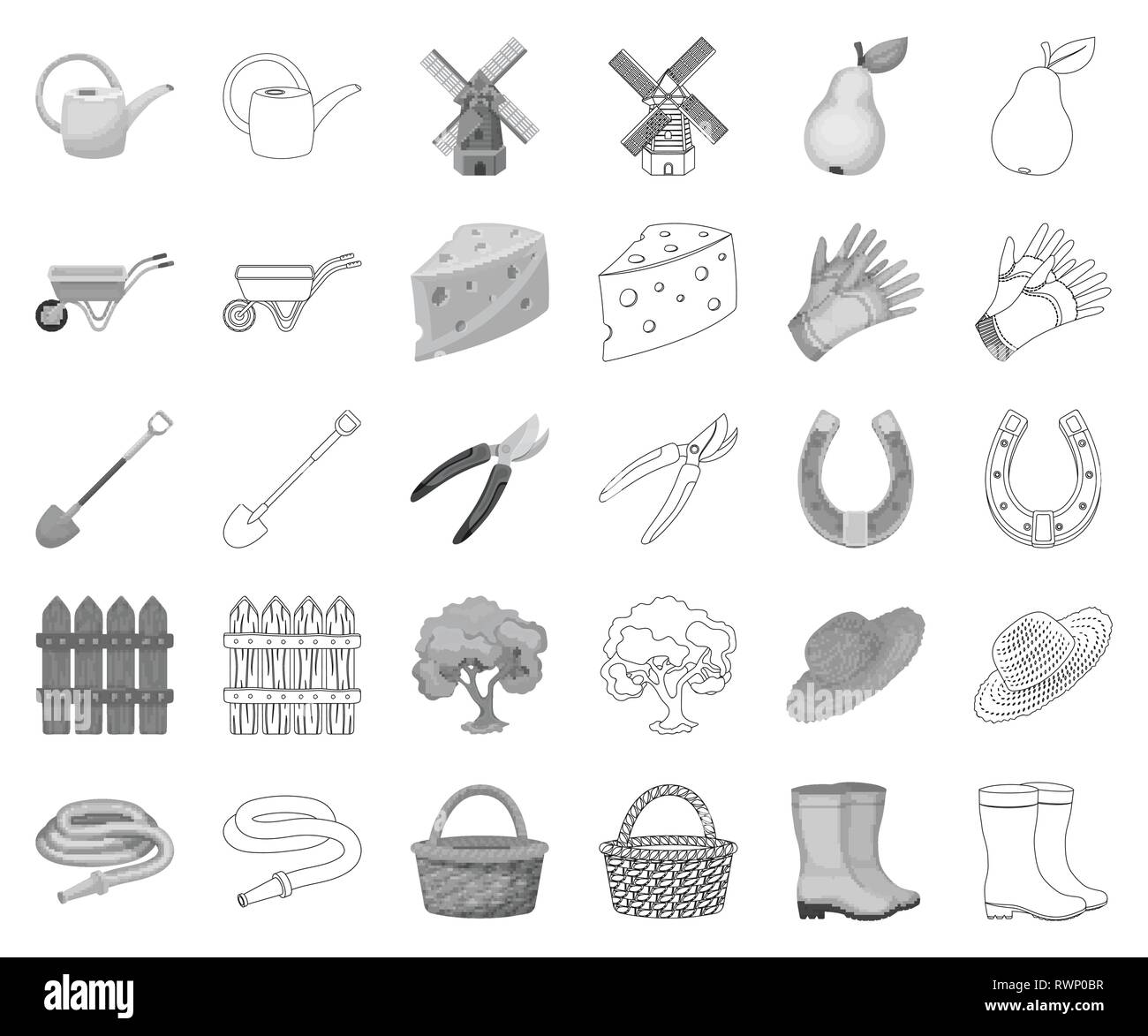 Rubber tree cultivation Stock Vector Images - Alamy