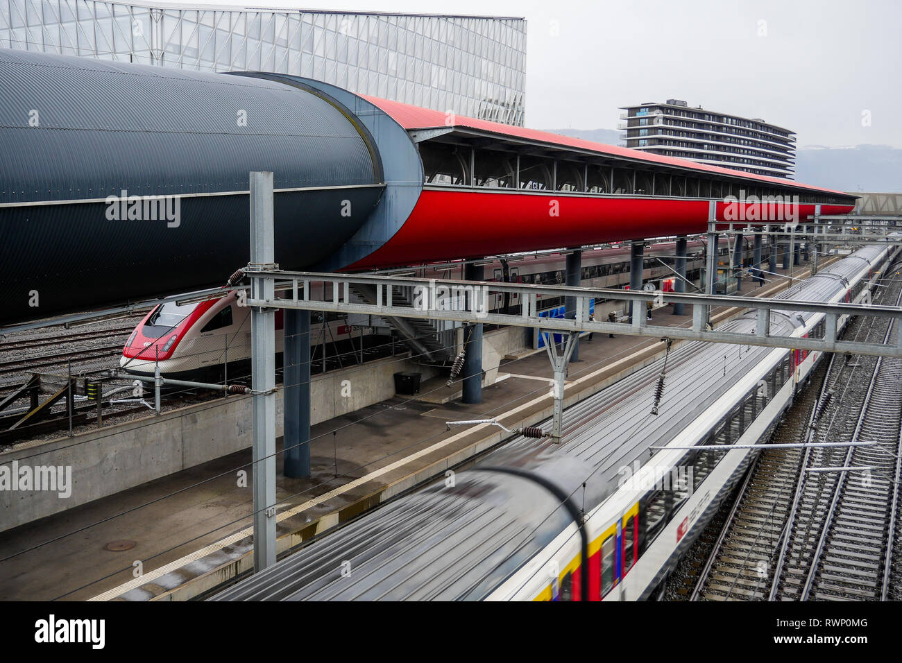 Genève-Sécheron Railway station, Geneva, Swiss Stock Photo - Alamy