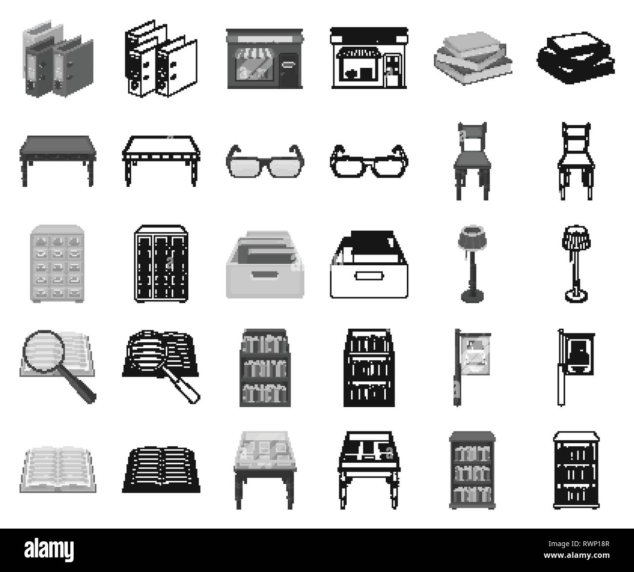 Library old documents Stock Vector Images - Alamy