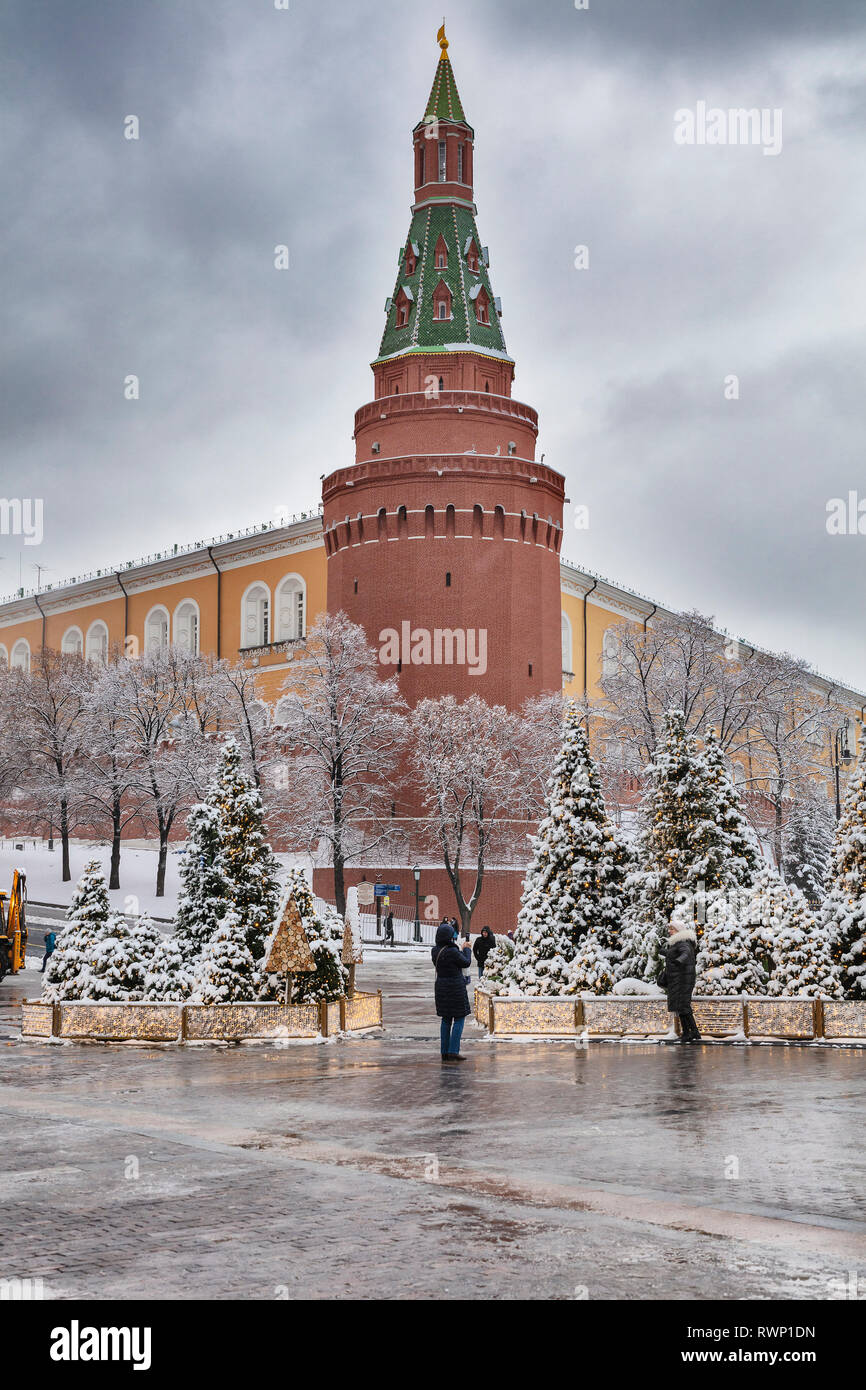 Arsenal tower of Moscow Kremlin, Moscow, Russia Stock Photo - Alamy
