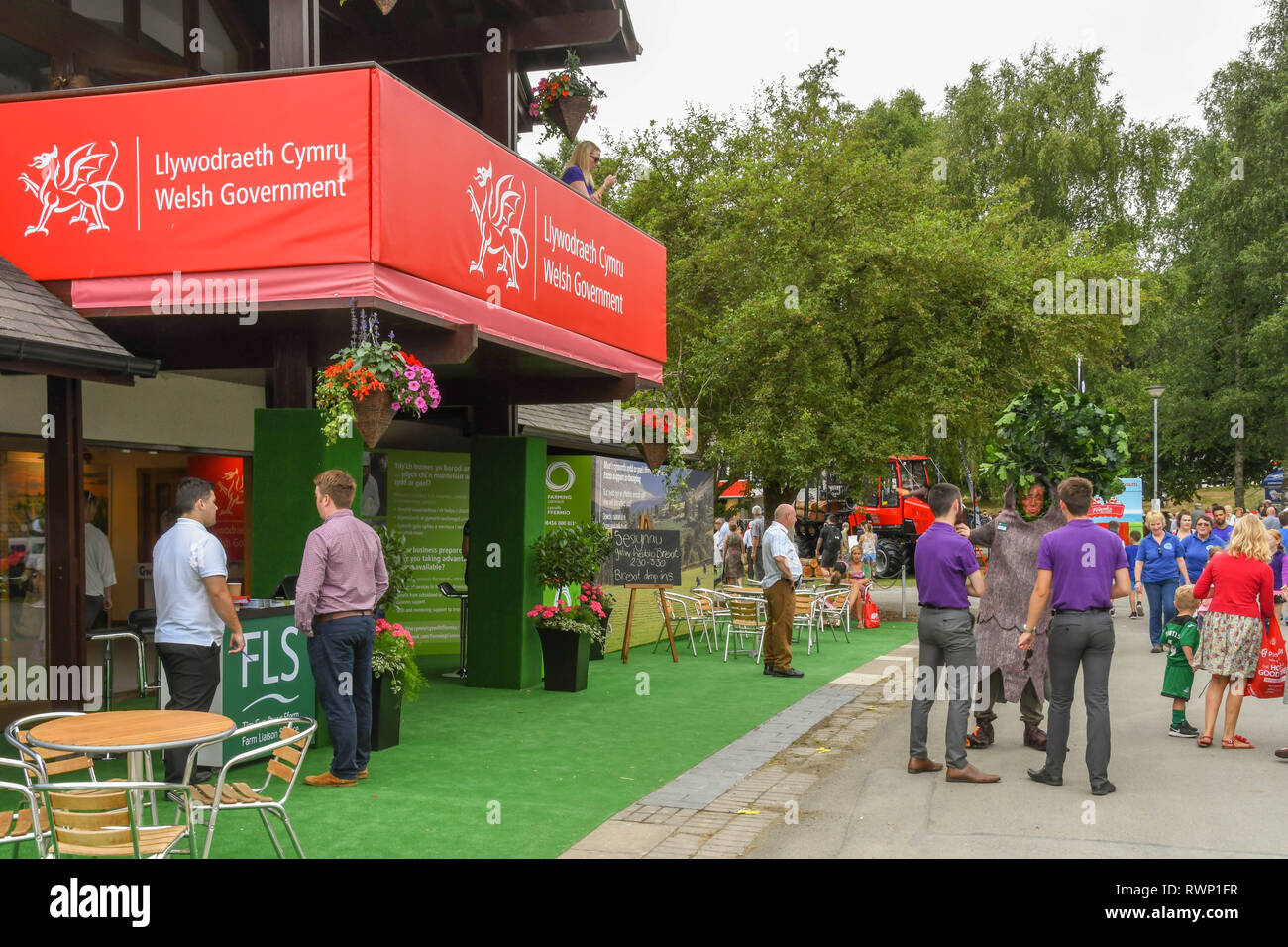 BUILTH WELLS, WALES - JULY 2018: Entrance to the Welsh Government's ...
