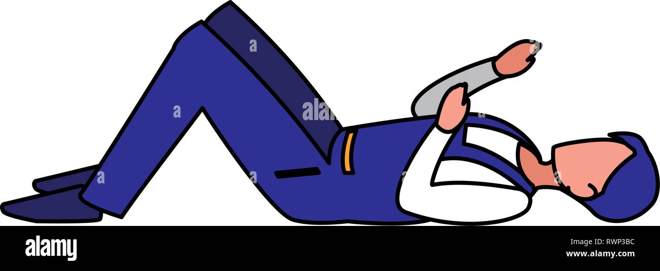 mechanic worker lying down working vector illustration design Stock ...