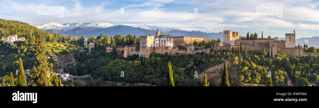 The Alhambra, a palace and fortress complex; Granada, Spain Stock Photo ...