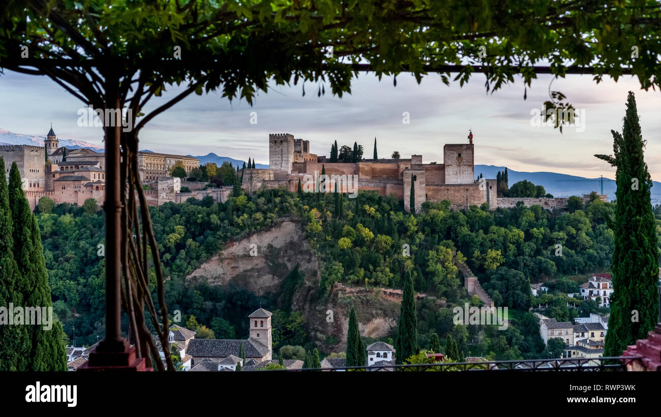 The Alhambra, a palace and fortress complex; Granada, Spain Stock Photo ...