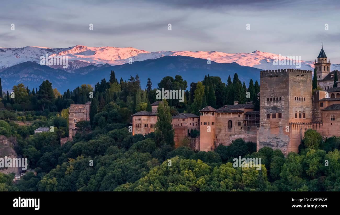 The Alhambra, a palace and fortress complex; Granada, Spain Stock Photo ...