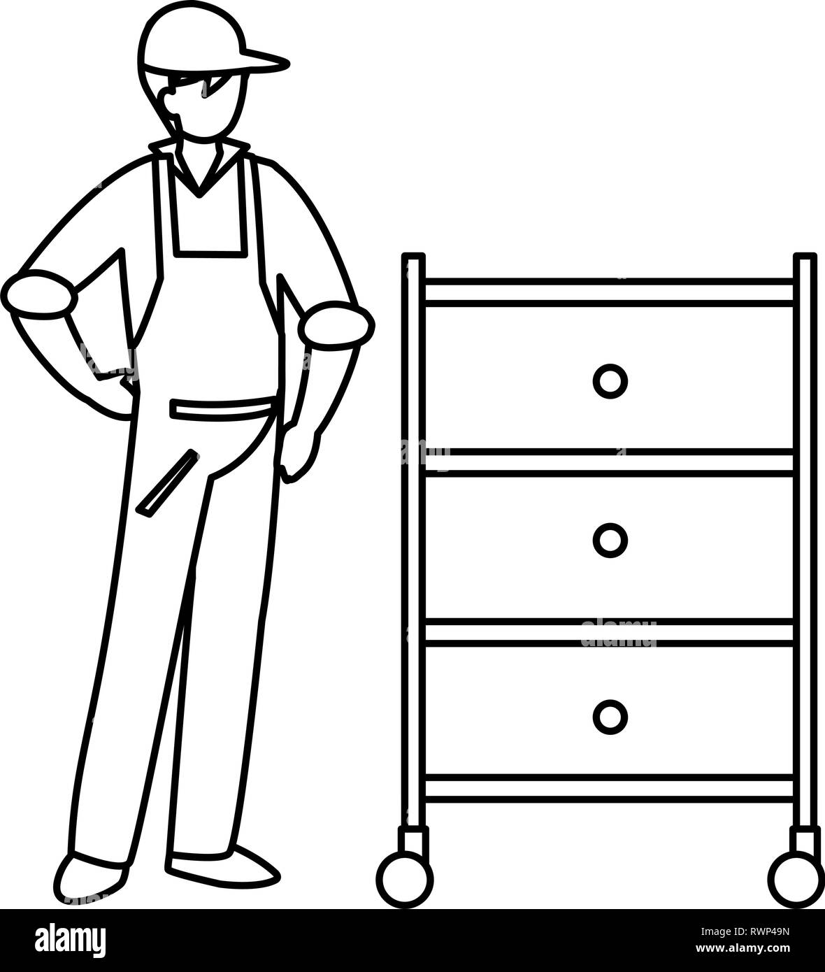 Metallic overalls Stock Vector Images - Alamy