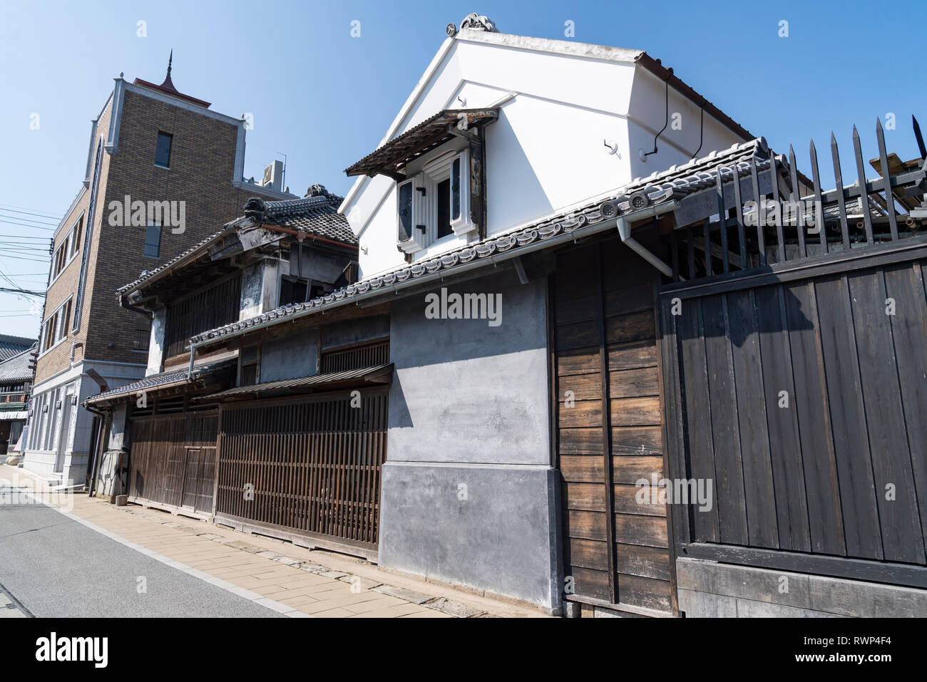 Traditional Japanese style architectures along Ono River, Sawara ...