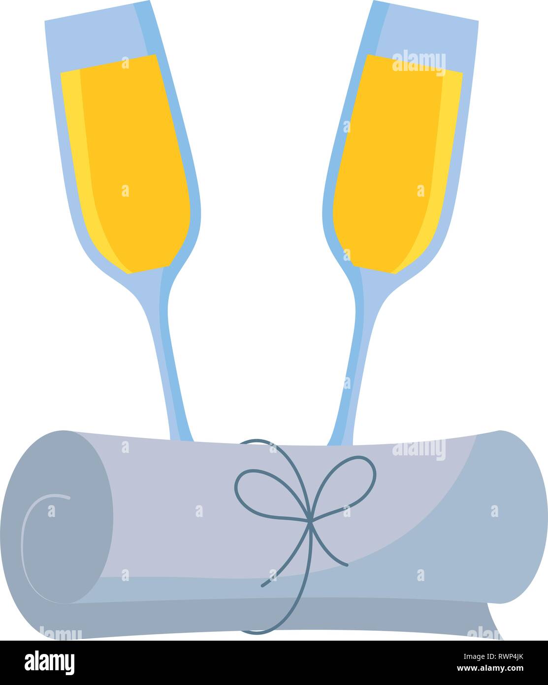 graduation certificate with champagne cup vector illustration design ...