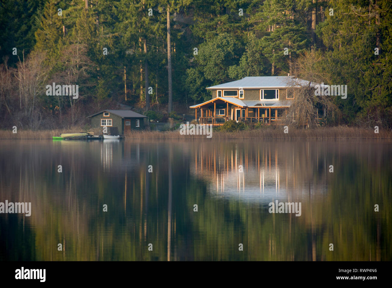 Cusheon Lake Resort, Salt Spring Island, British Columbia, Canada Stock ...