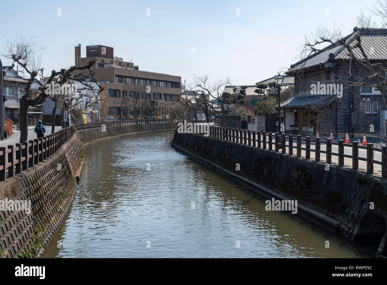 Traditional Japanese style architectures along Ono River, Sawara ...