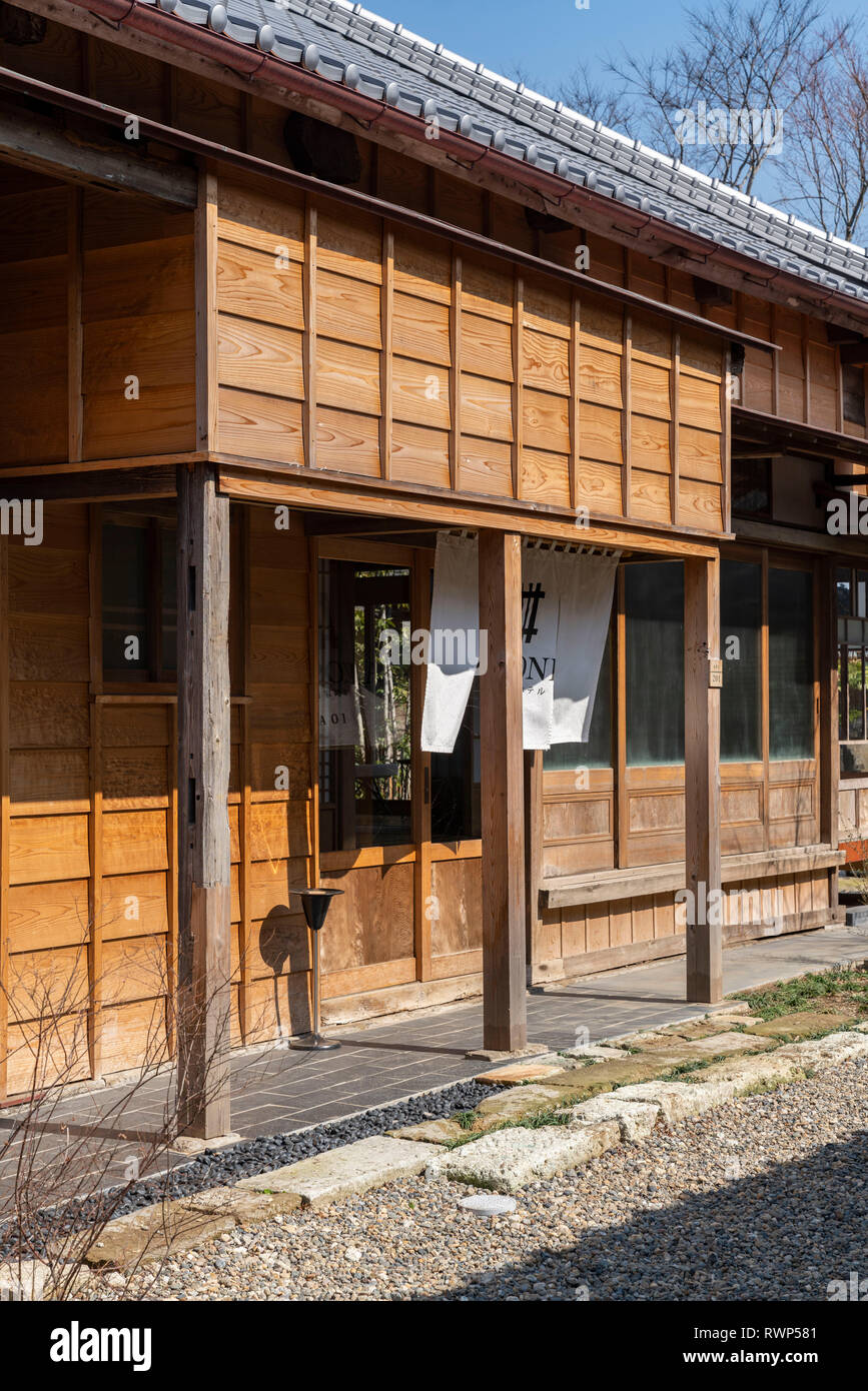 Traditional Japanese style architectures along Ono River, Sawara ...