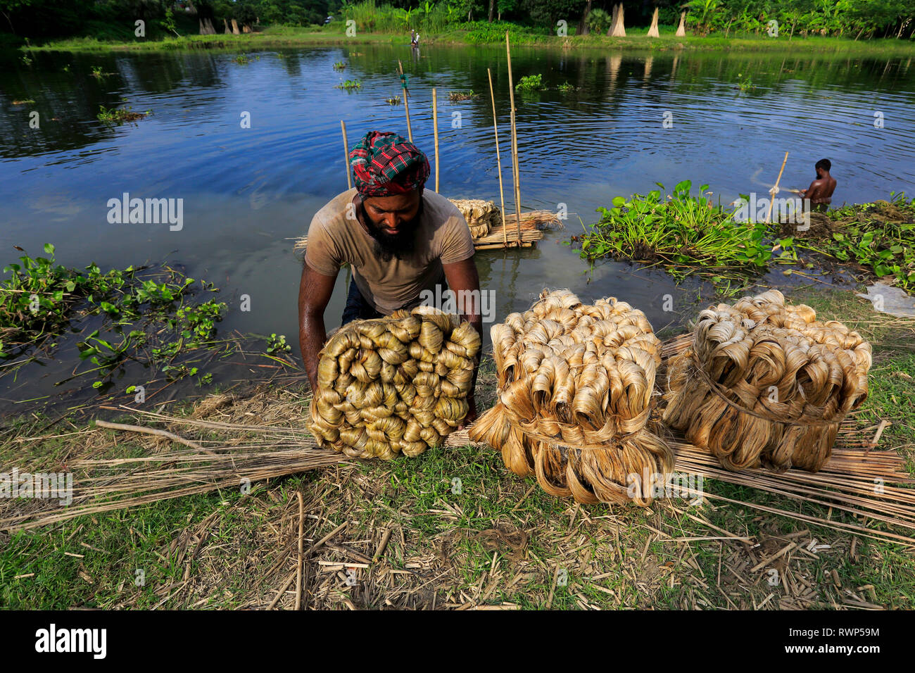 Jute wash in bangladesh hi-res stock photography and images - Alamy