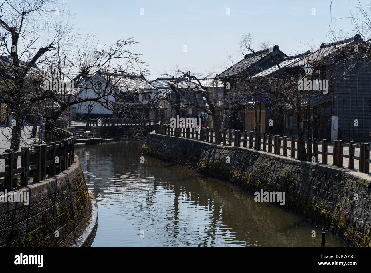 Traditional Japanese style architectures along Ono River, Sawara ...