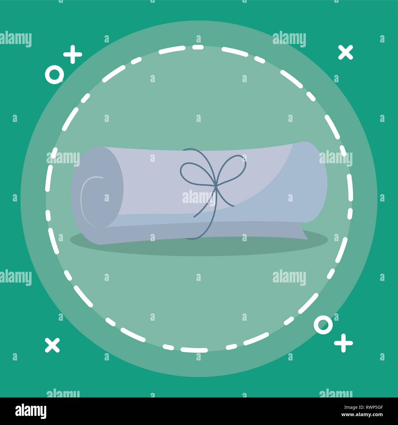 graduation certificate roll icon vector illustration design Stock ...