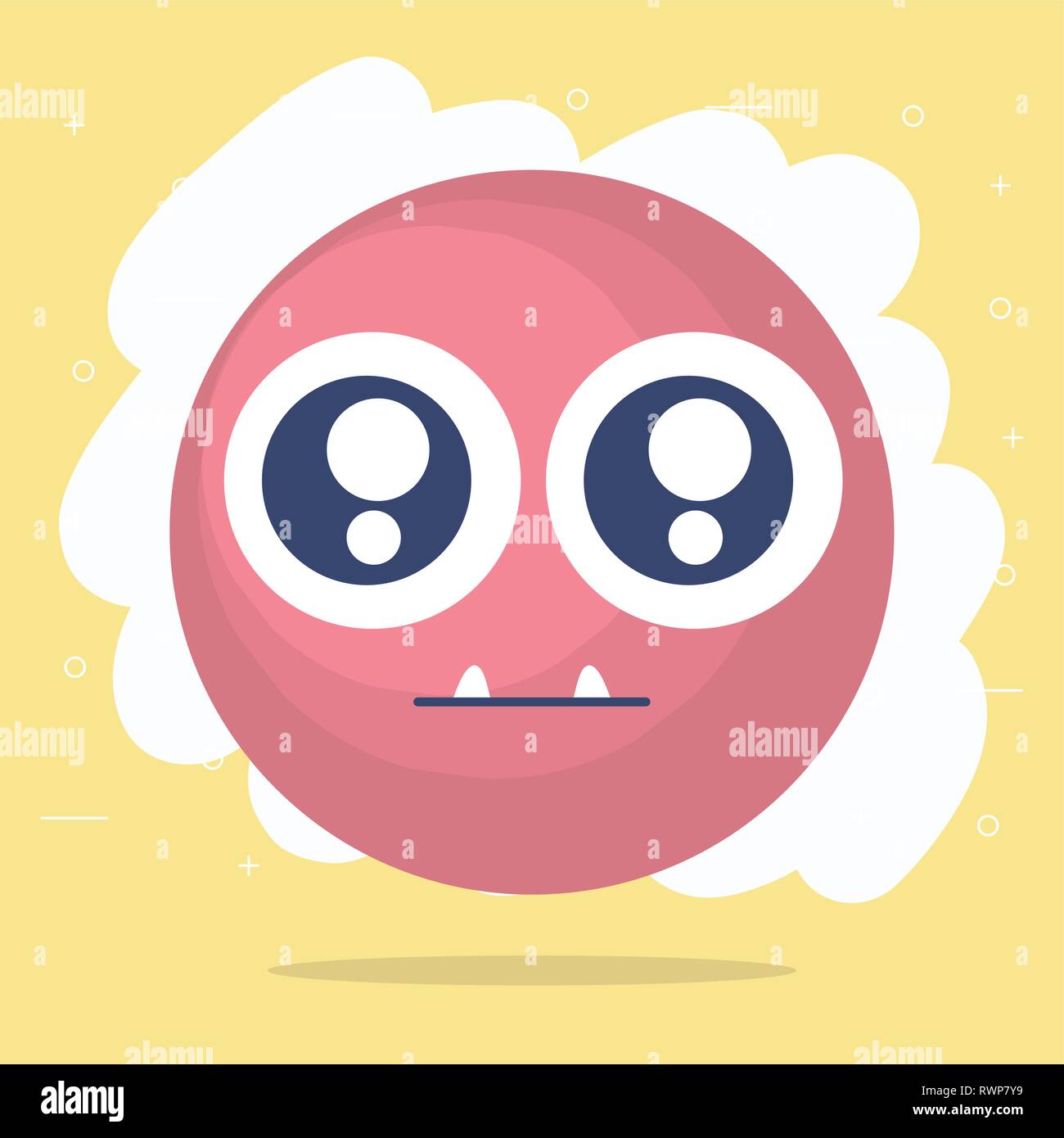 emoticon face with crazy teeth vector illustration design Stock Vector ...