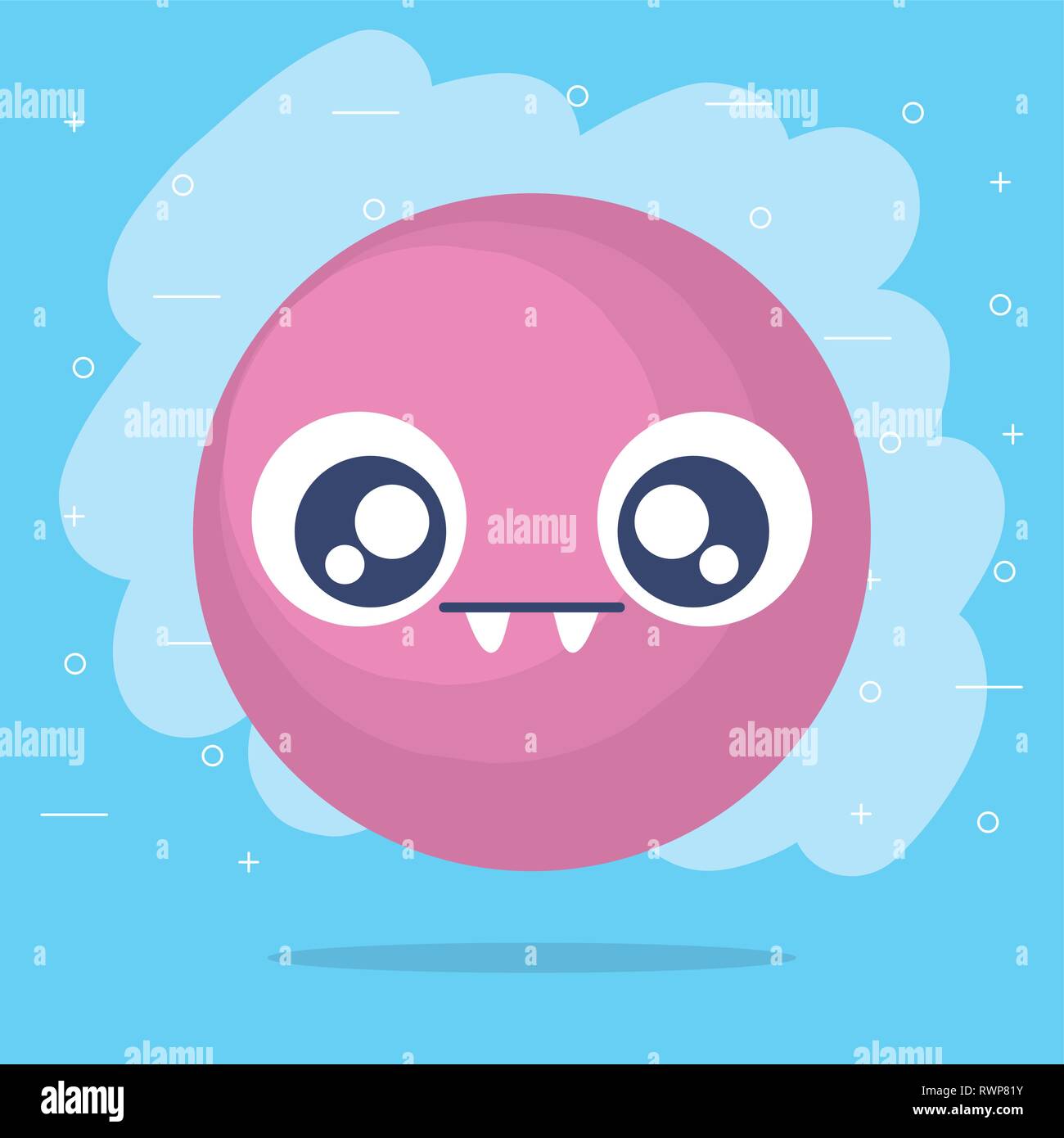 emoticon face with crazy teeth vector illustration design Stock Vector ...