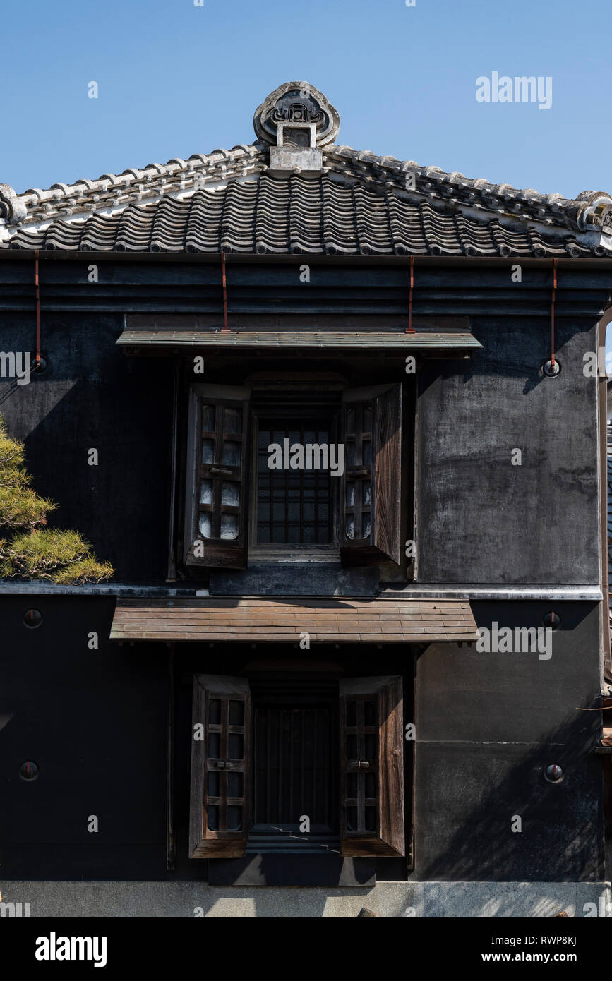 Traditional Japanese style architectures along Ono River, Sawara ...