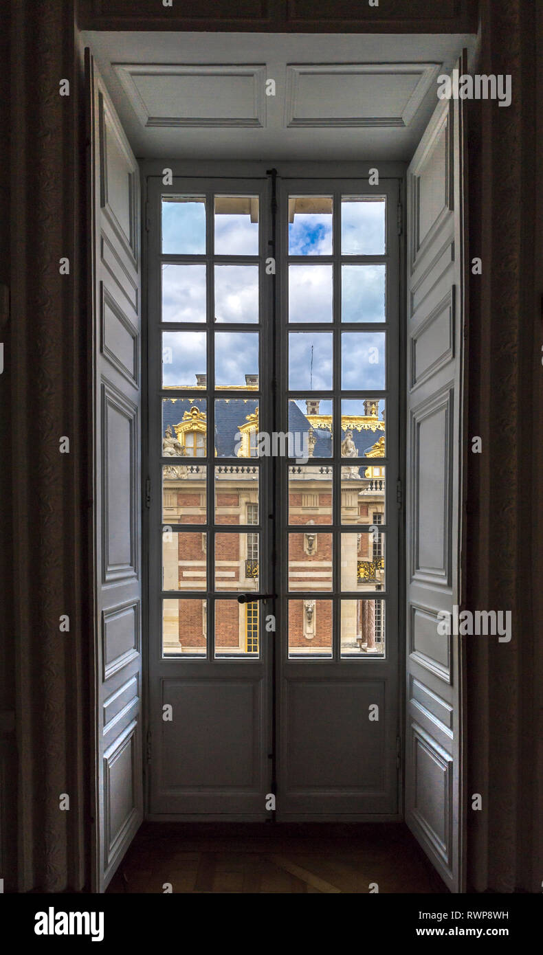 Window in Versailles palace Stock Photo - Alamy