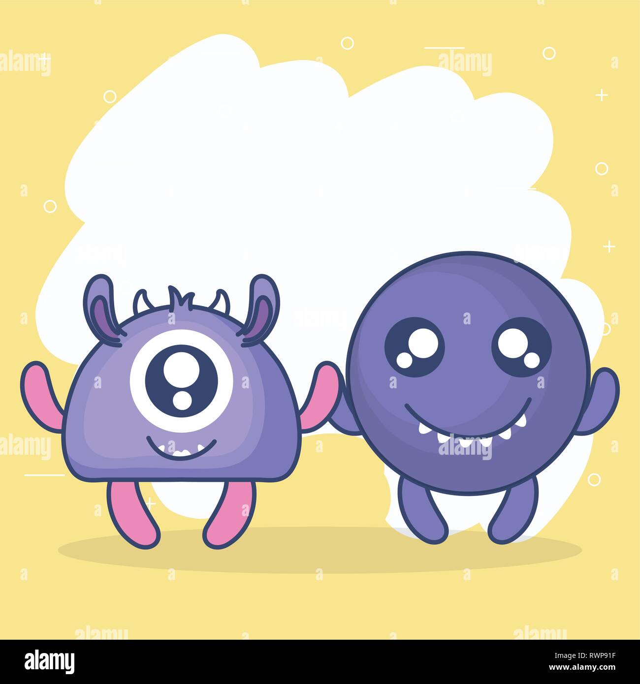crazy monsters comic characters vector illustration design Stock Vector ...