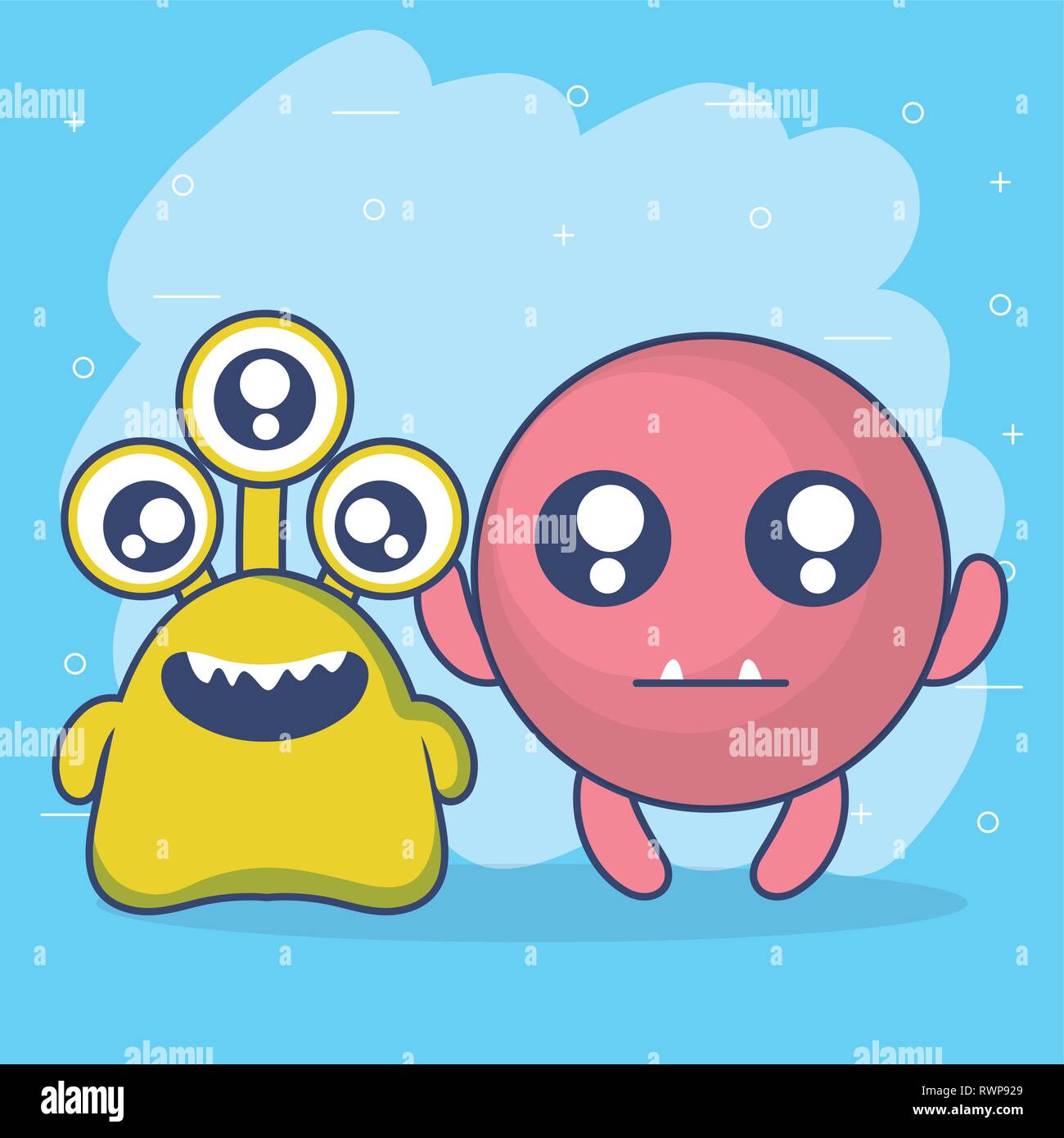 crazy monsters comic characters vector illustration design Stock Vector ...
