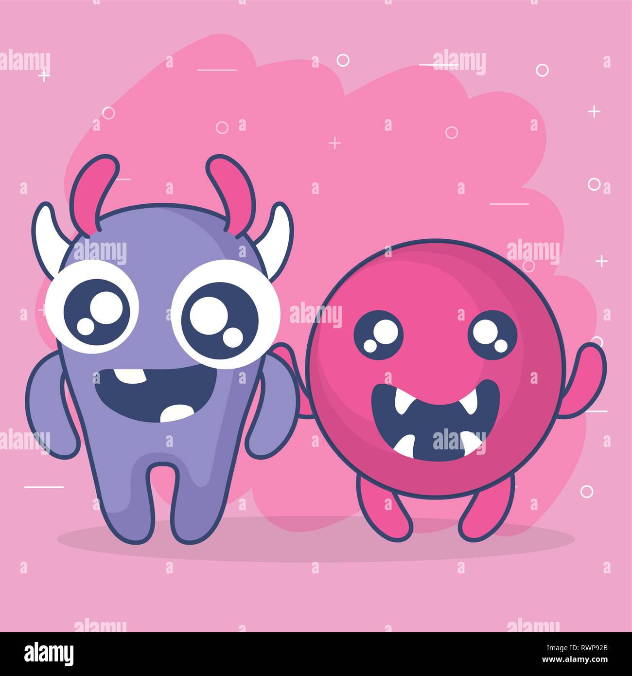 crazy monsters comic characters vector illustration design Stock Vector ...
