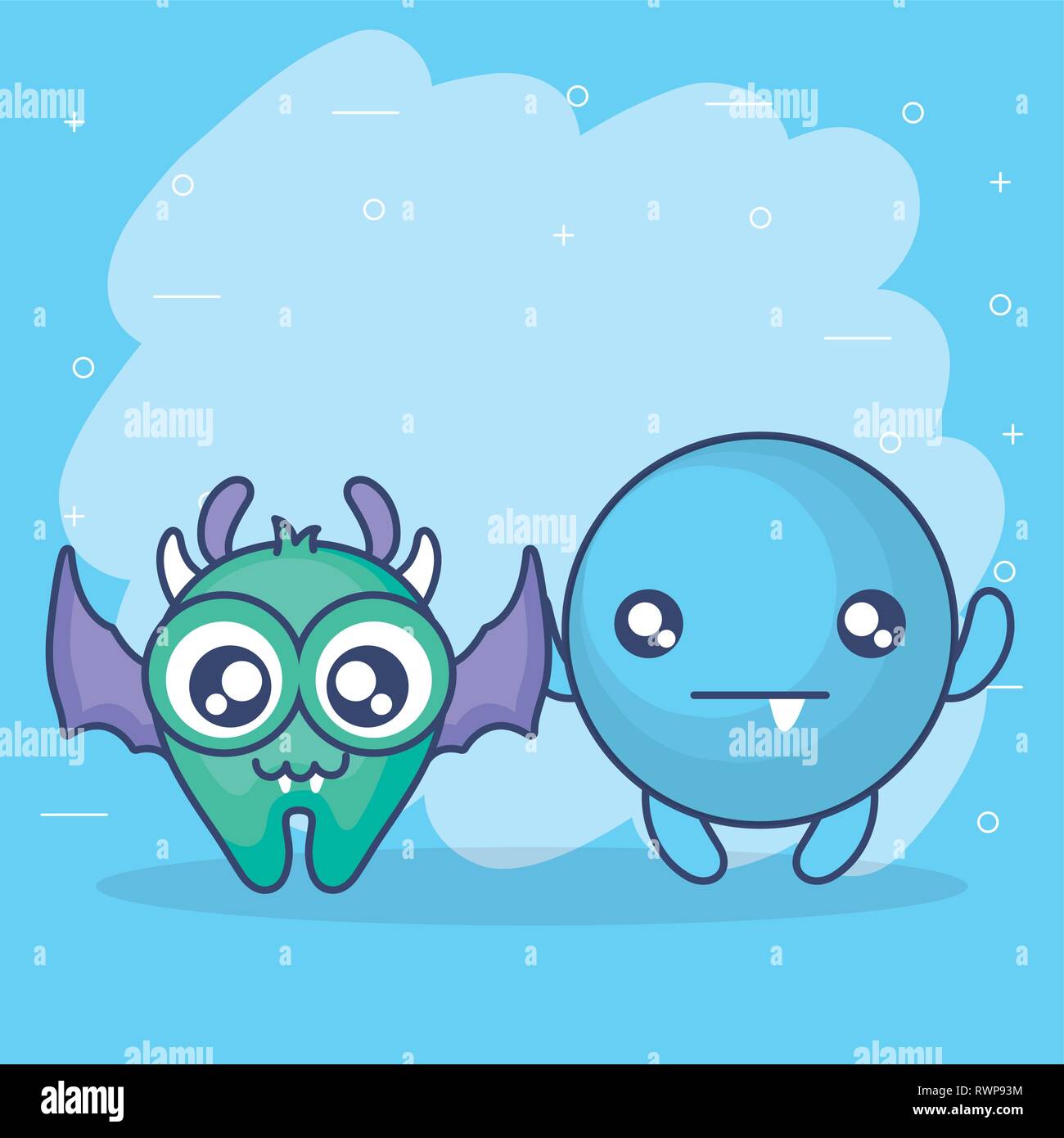 crazy monsters comic characters vector illustration design Stock Vector ...