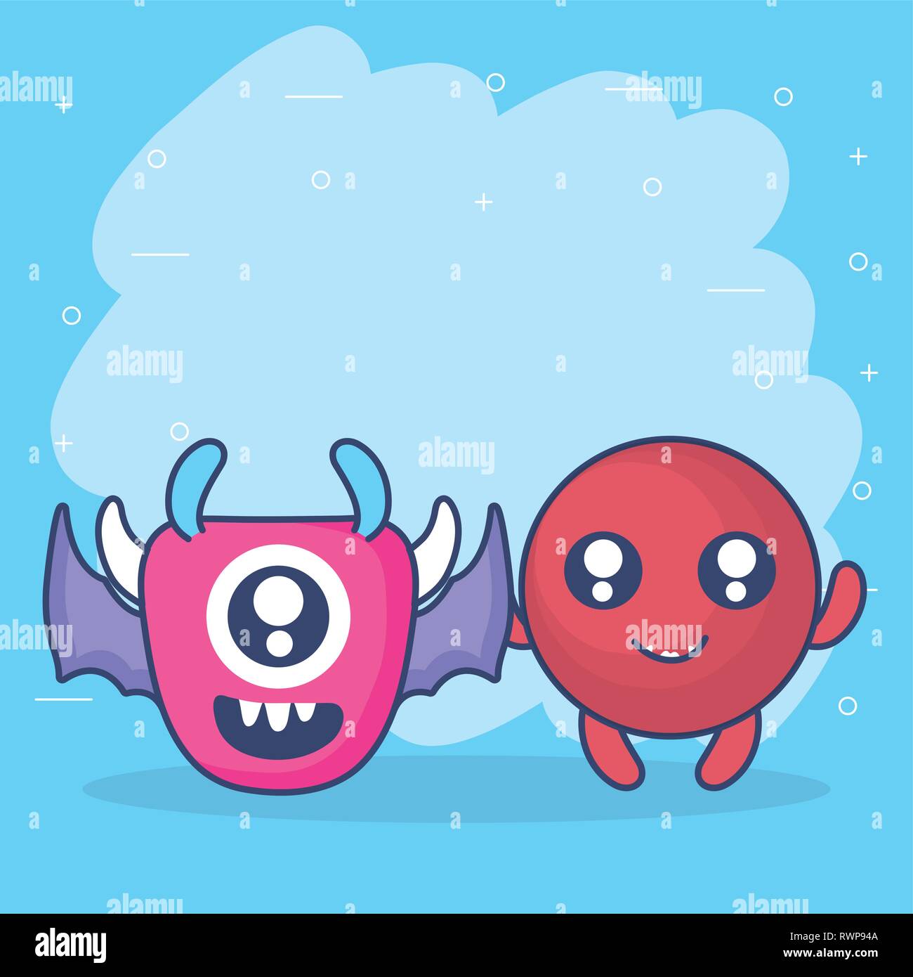 crazy monsters comic characters vector illustration design Stock Vector ...
