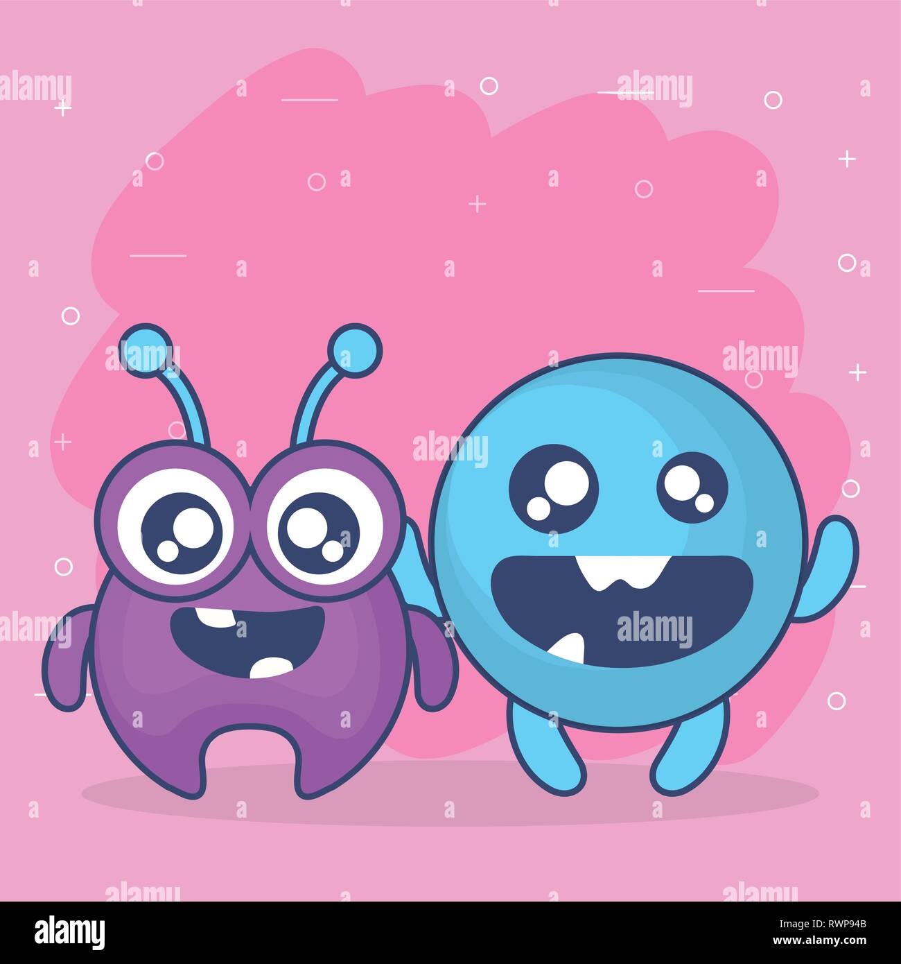 crazy monsters comic characters vector illustration design Stock Vector ...