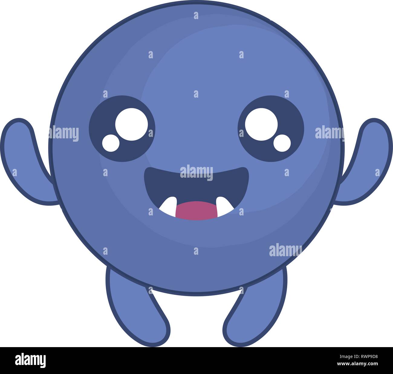 emoticon face with crazy teeth vector illustration design Stock Vector ...