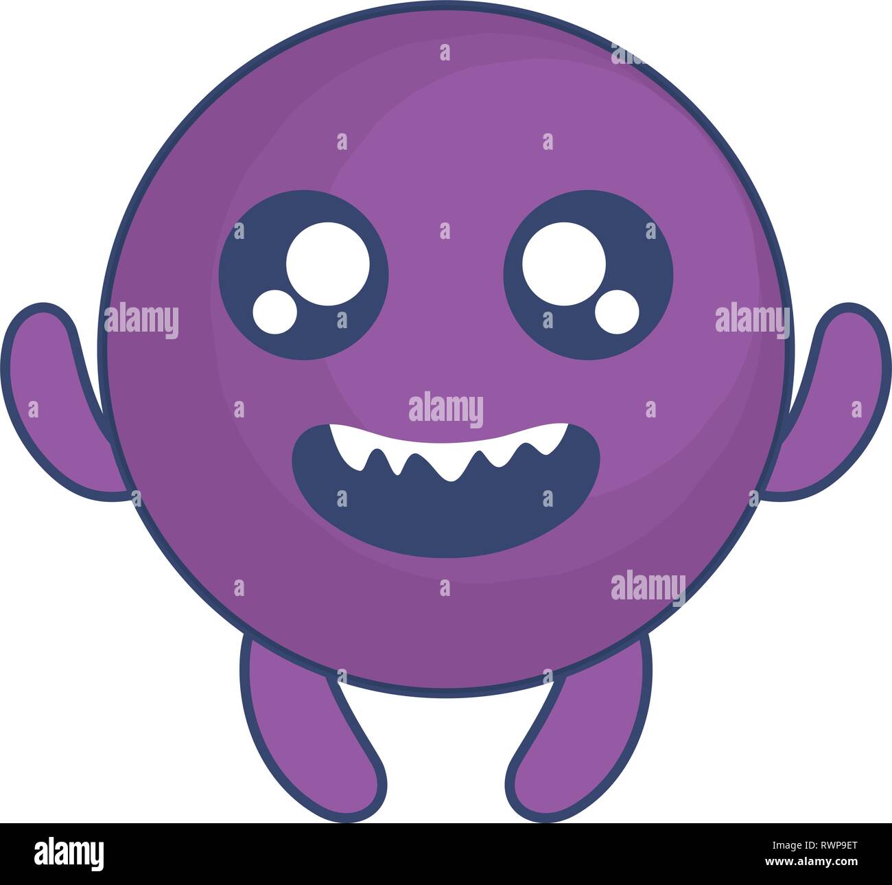 emoticon face with crazy teeth vector illustration design Stock Vector ...