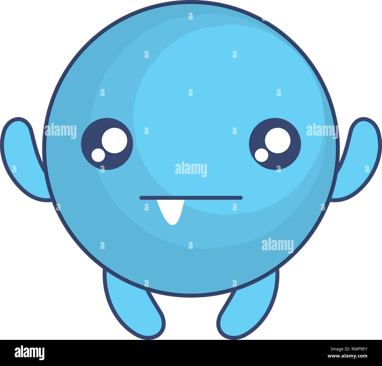 emoticon face with crazy teeth vector illustration design Stock Vector ...